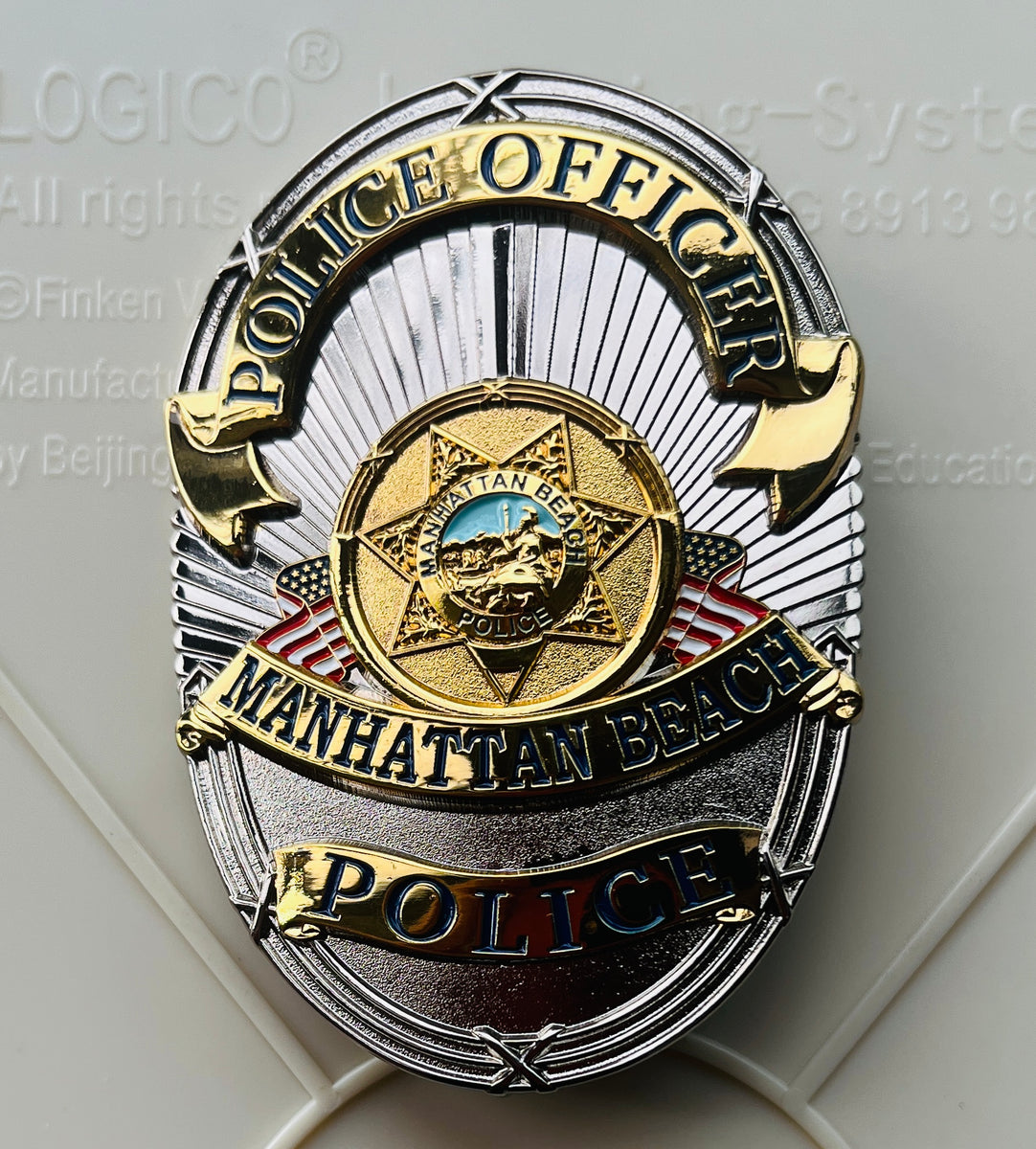 MANHATTAN BEACH POLICE REPLICA BADGE Customized badges – Badgecollection